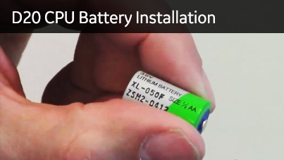 D20-1007 - D20 CPU Battery Installation