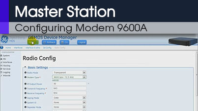 MDS Master Station Configuring Modem 9600A Command Line & Web Interface