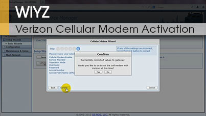 WiYZ™ | Gateway Verizon Cellular Modem Activation v1.1